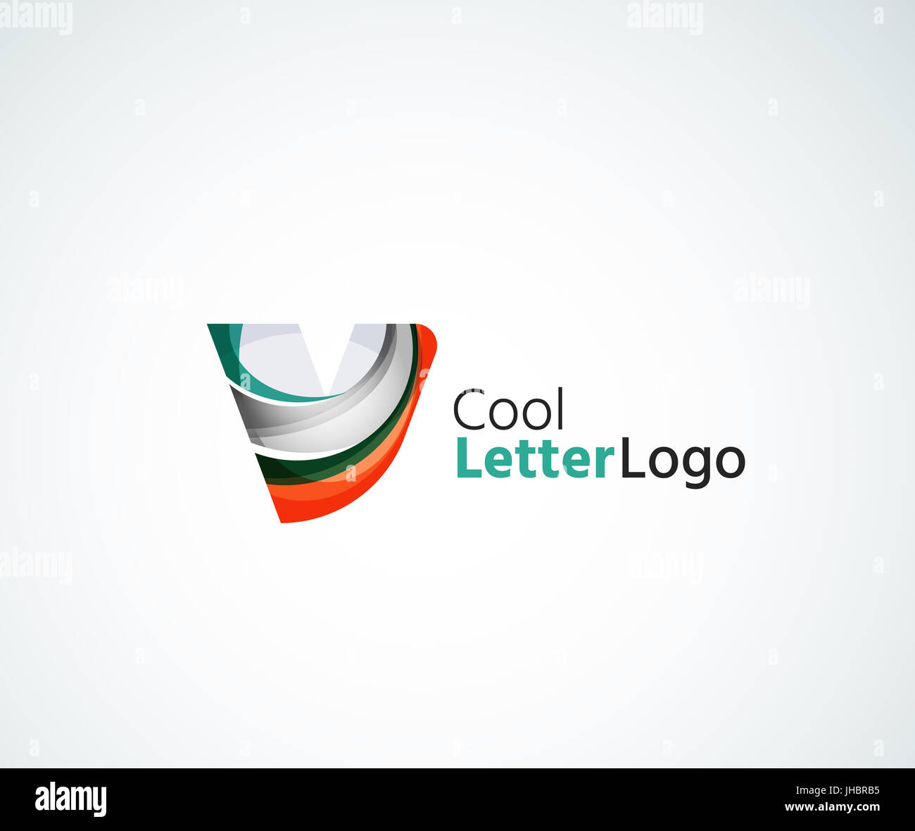 Vector alphabet letter logo. Created with transparent colorful ...