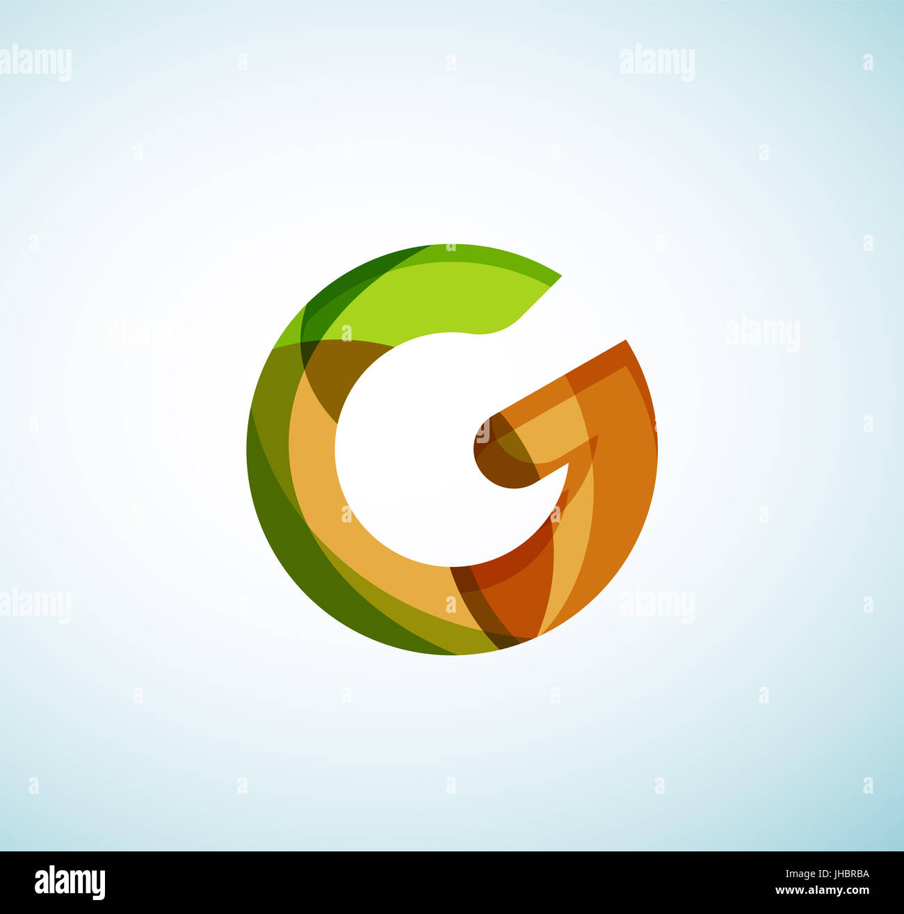 Vector alphabet letter logo. Created with transparent colorful ...