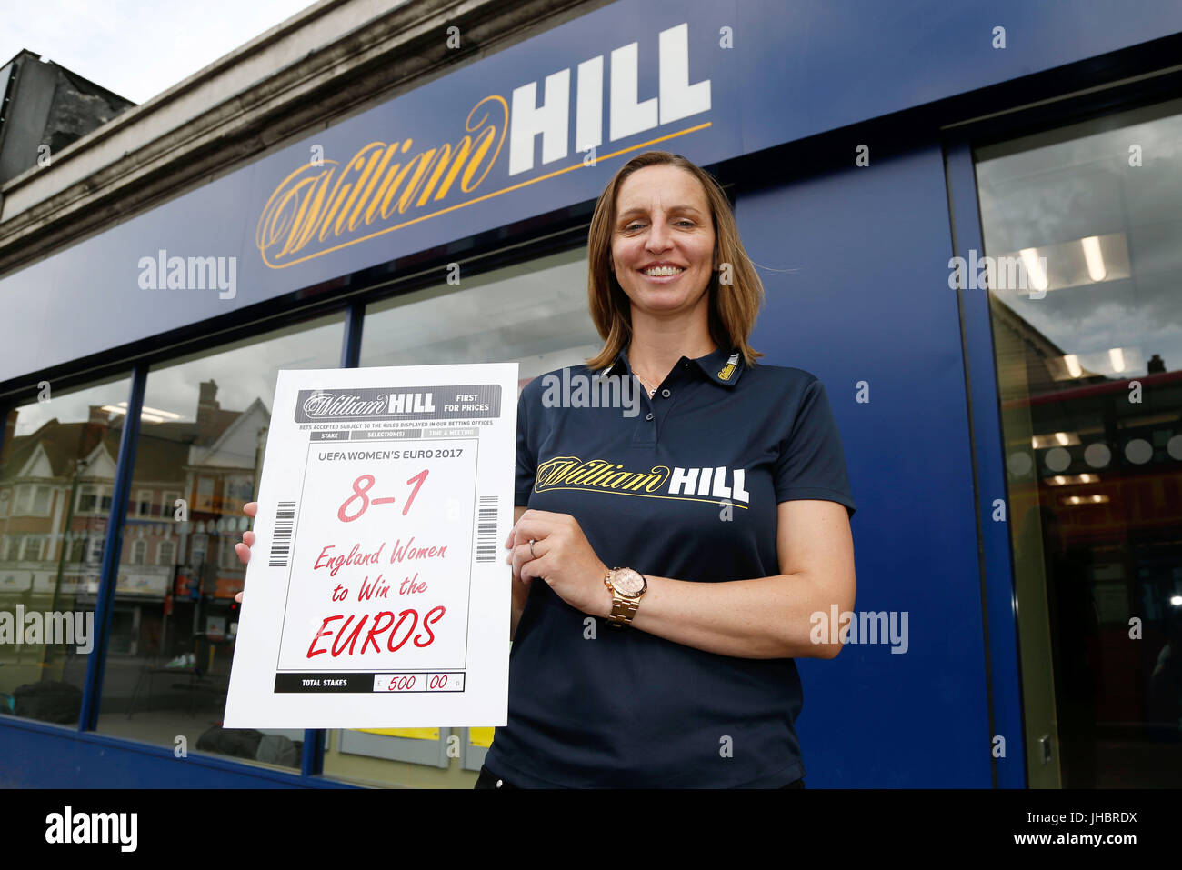 Former England footballer Faye White poses for a picture during a ...