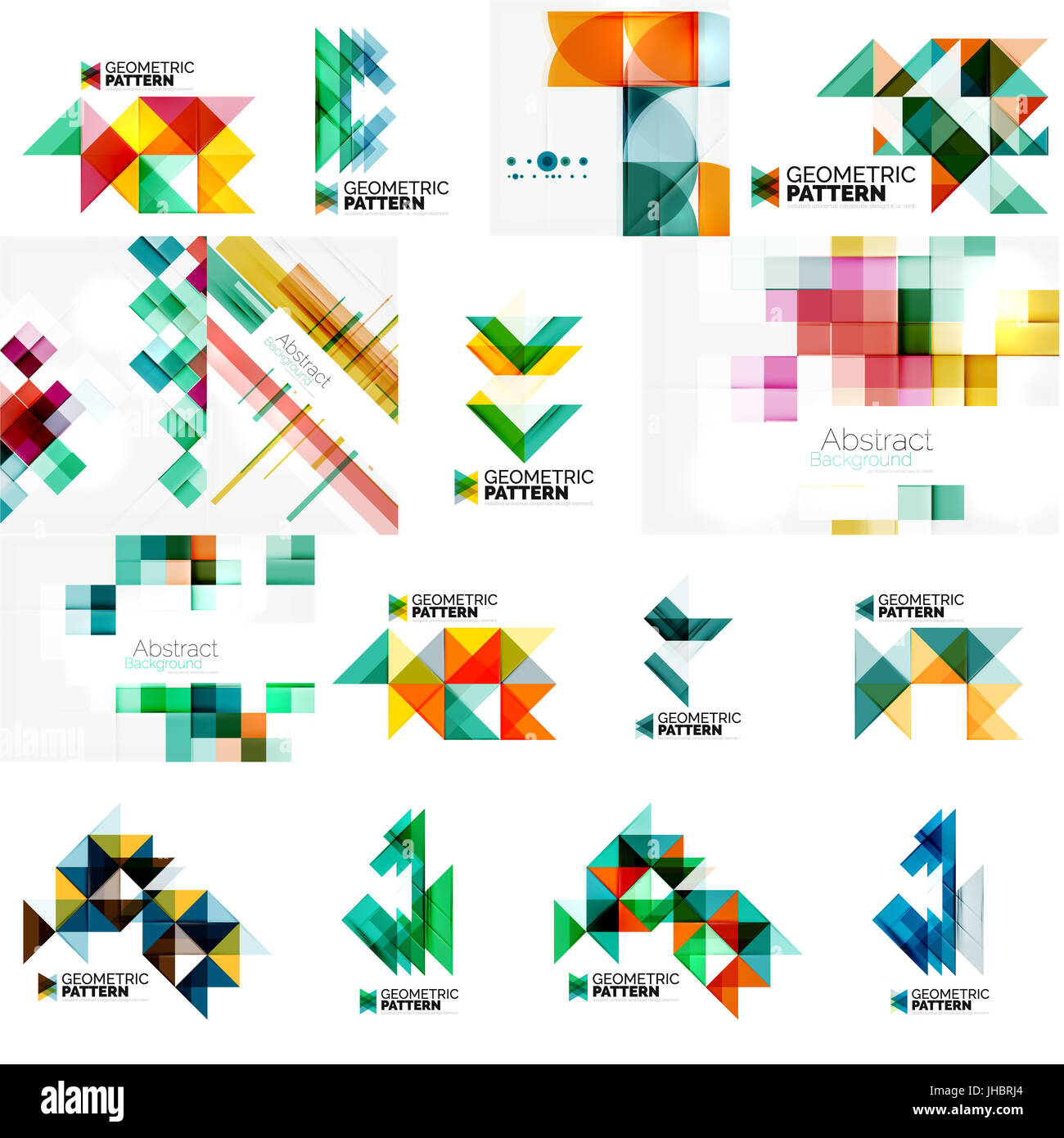 Set of various universal geometric layouts - backgrounds banner ...
