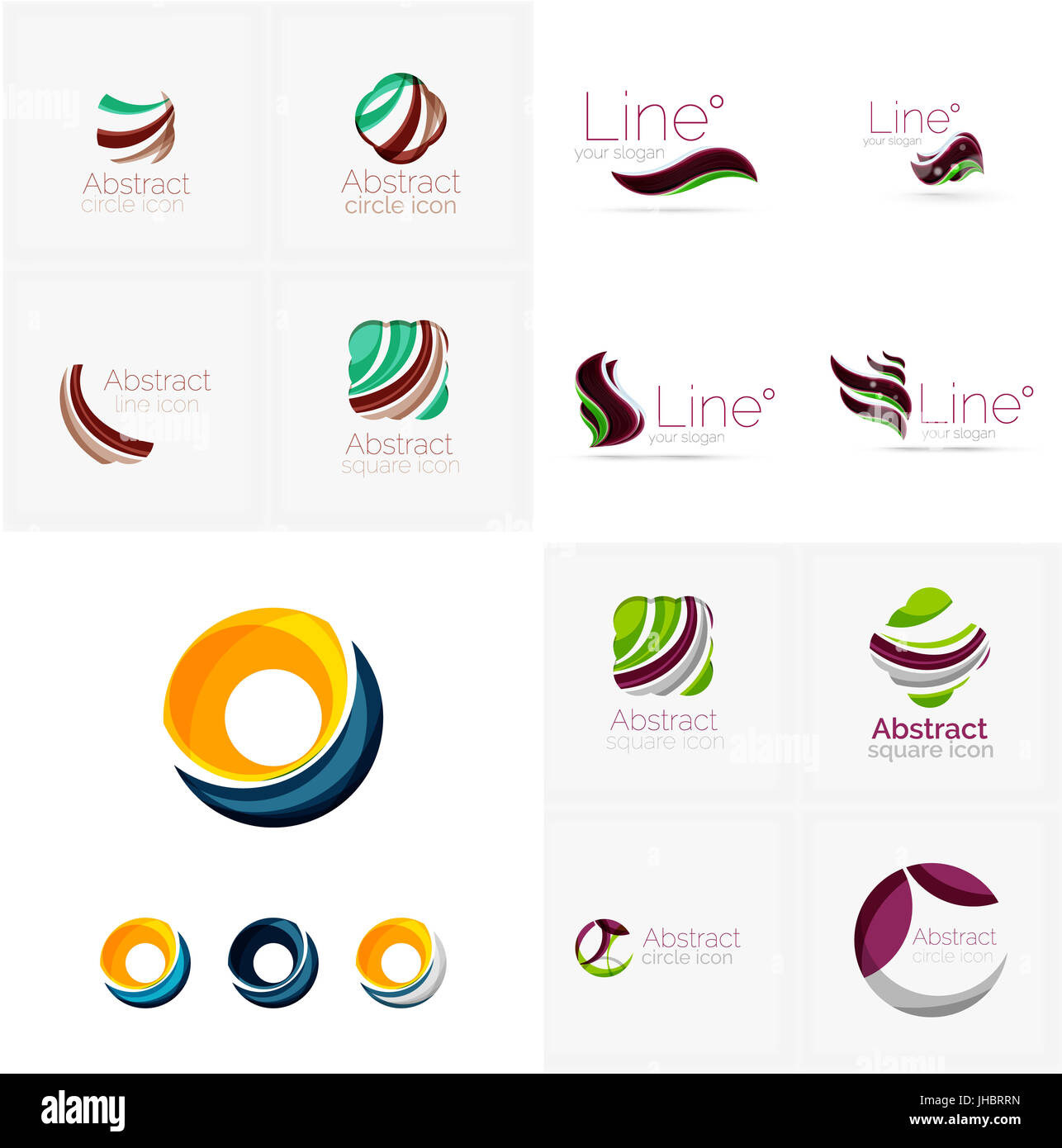 Universal abstract geometric shapes - business emblems. Created with ...