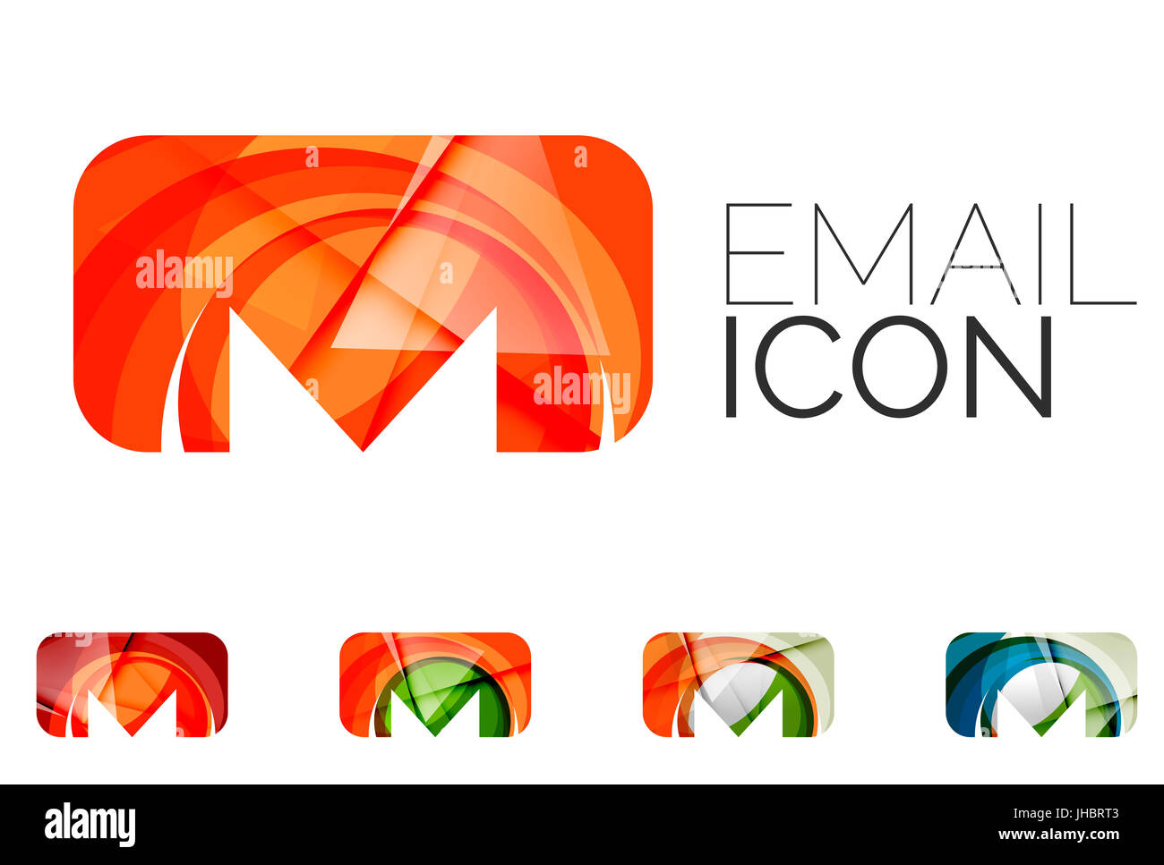 Set of abstract email icon, business logotype concepts, clean modern ...