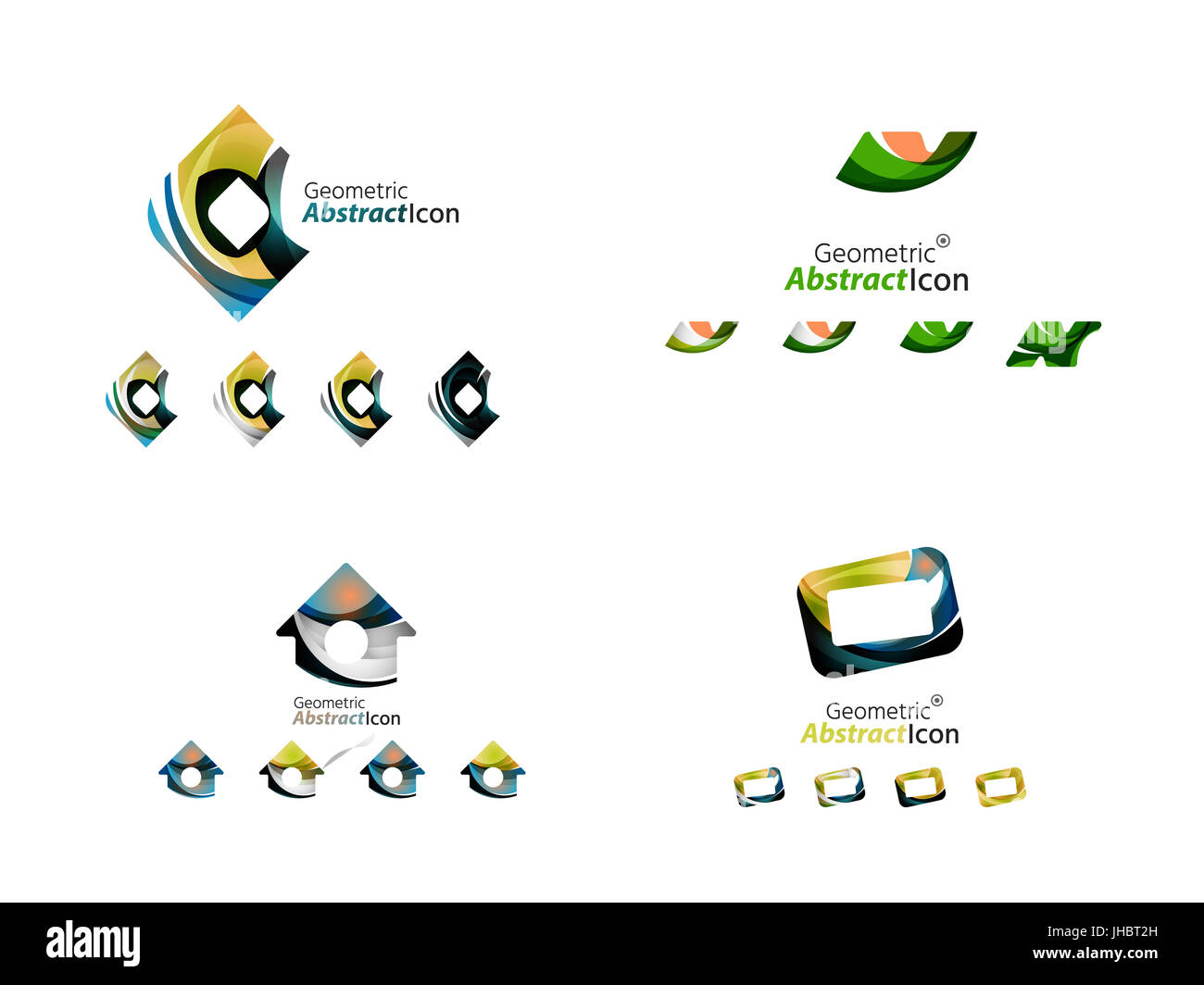 Universal abstract geometric shapes - business emblems. Created with ...