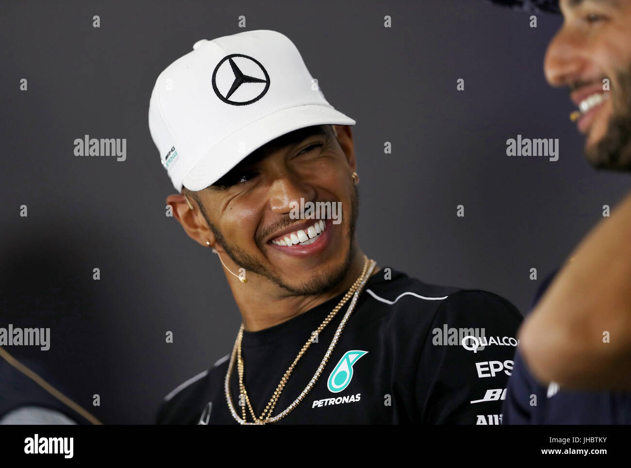 Mercedes' Lewis Hamilton attending a press conference during Paddock ...
