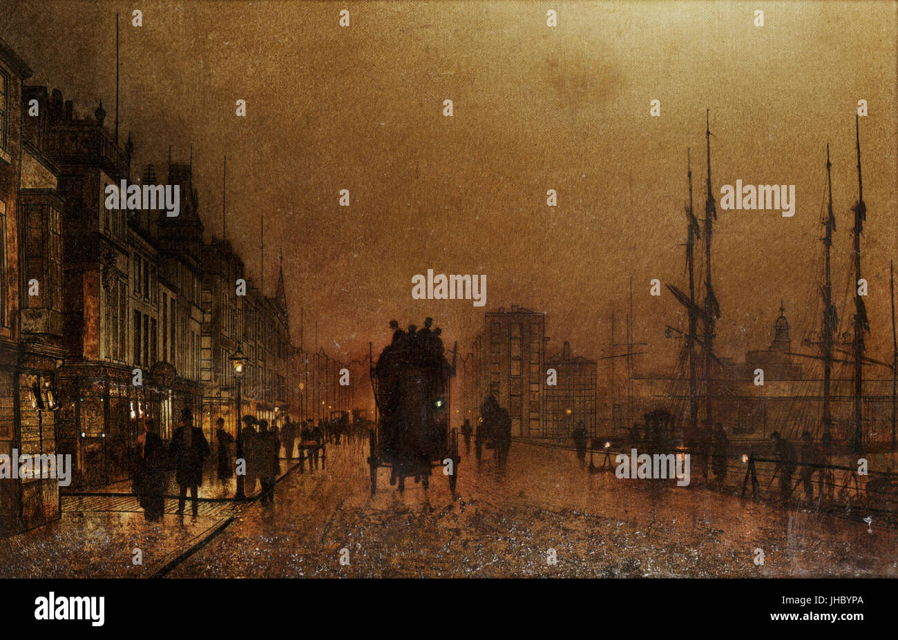 John Atkinson Grimshaw The Broomielaw Glasgow Stock Photo - Alamy