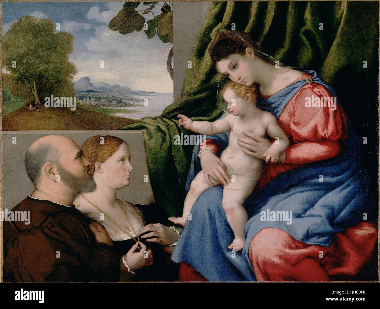 Madonna and child with two donors hi-res stock photography and images - Alamy