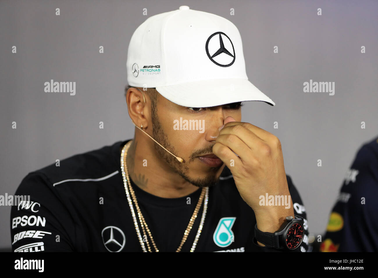 Lewis hamilton 2017 paddock hi-res stock photography and images - Alamy