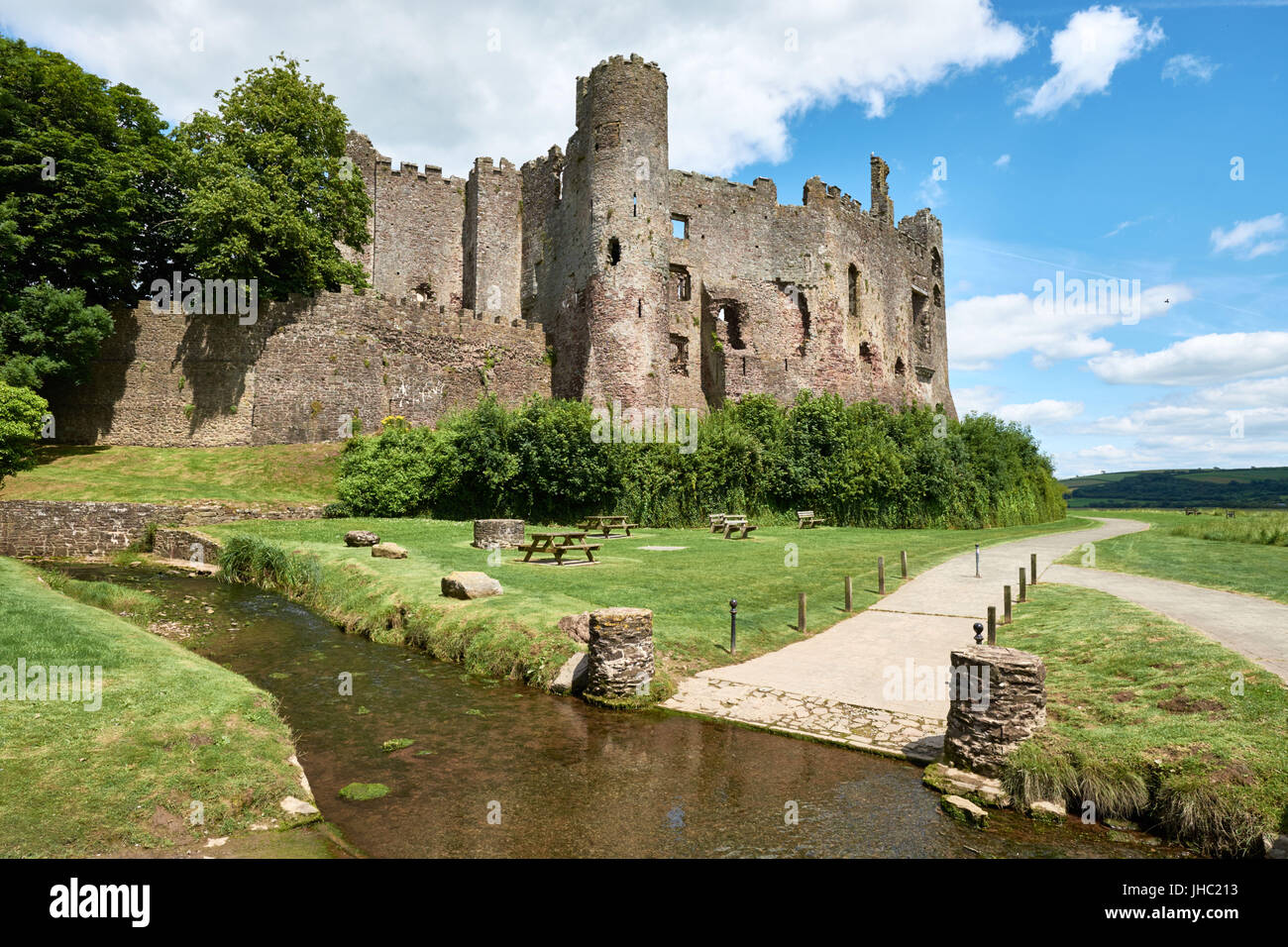 Laugharne castle wales hi-res stock photography and images - Alamy