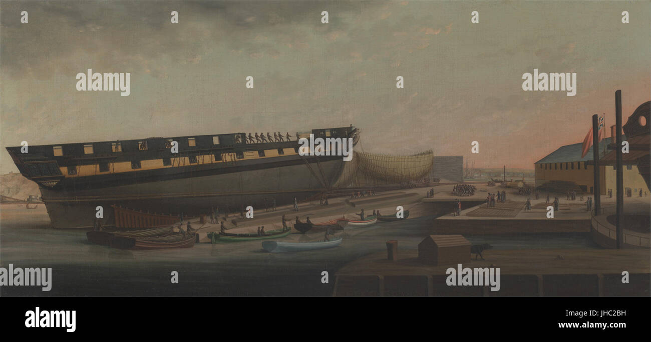 John Rogers - Heaving up His Majesty's Frigate 'Diana' at Blackburn's ...