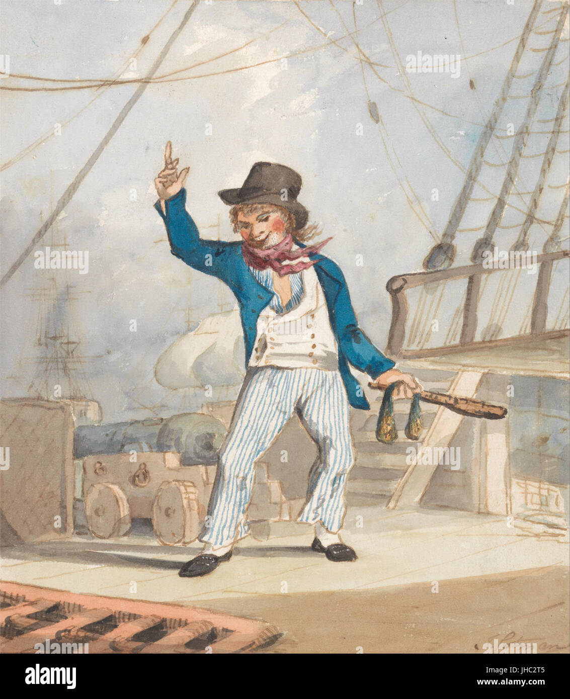 John Sell Cotman - Caricature of a Sailor (One of a Set of Three Stock ...