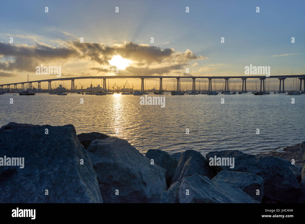 The welcoming morning sunlight bridge hi-res stock photography and ...