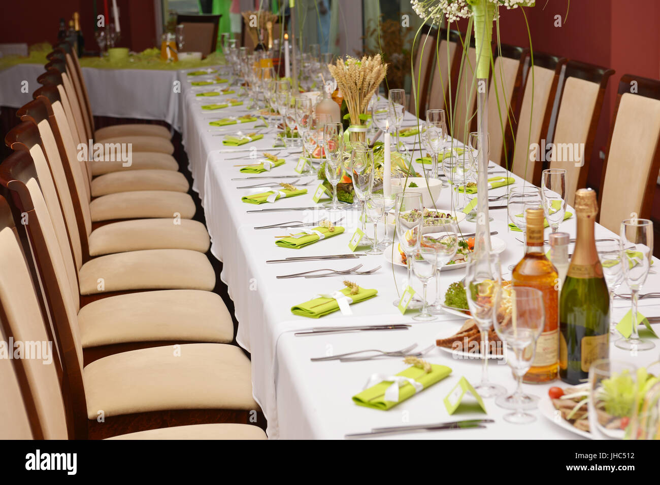 Wedding reception place ready for guests Stock Photo - Alamy