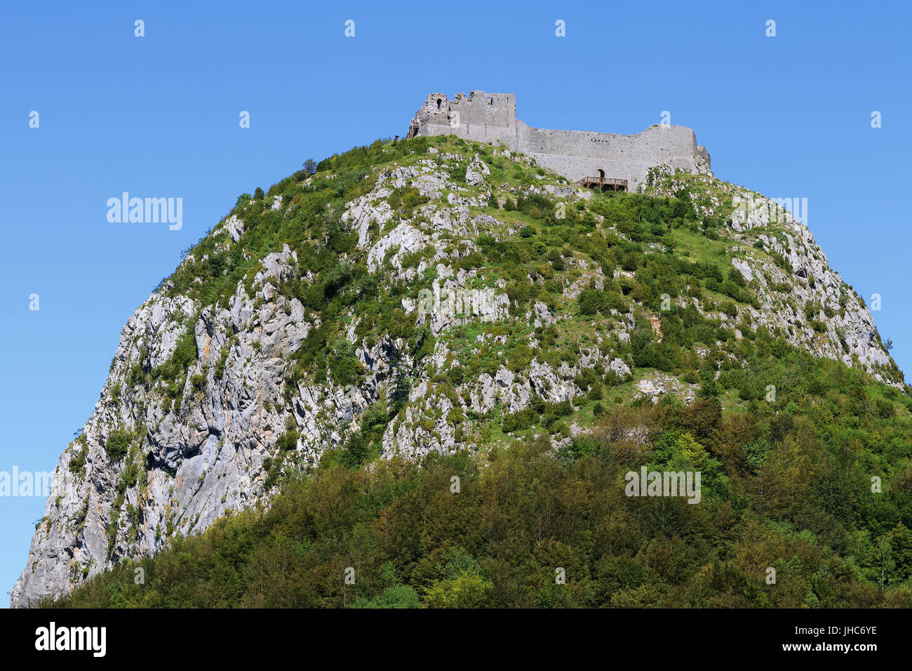 Fort Montsegur, Alt. 1059 m, France Stock Photo - Alamy