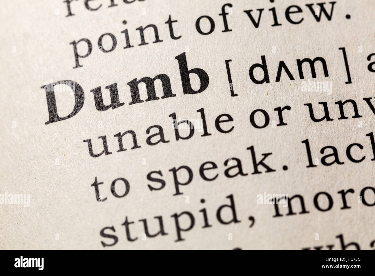 Fake Dictionary, Dictionary definition of the word dumb. including key ...