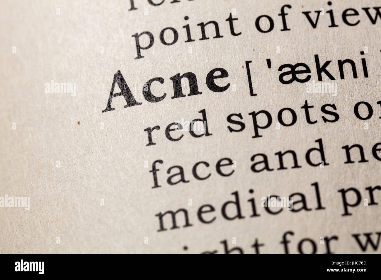 Fake Dictionary, Dictionary definition of the word Acne. including key ...