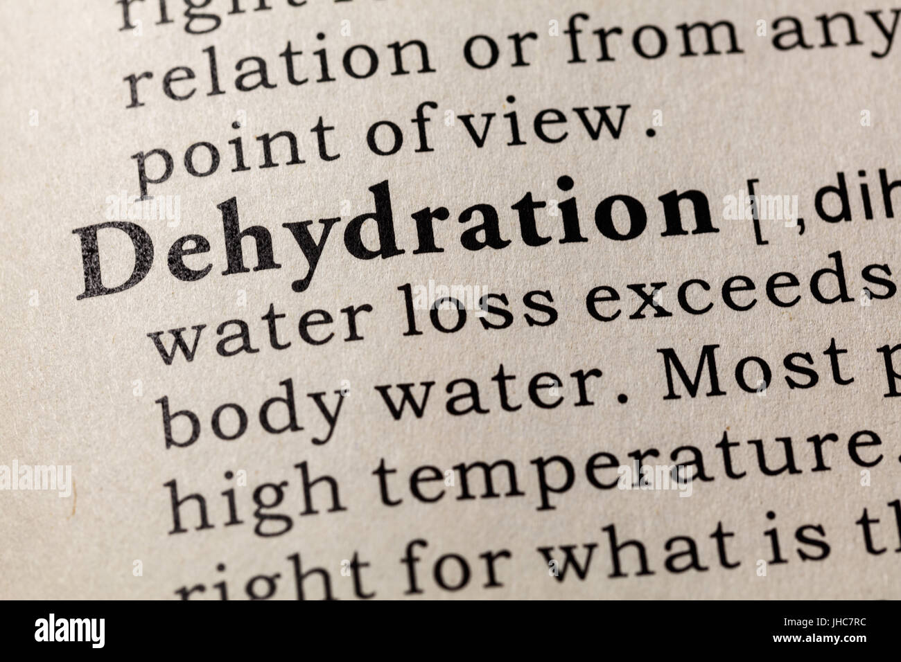 Fake Dictionary, Dictionary definition of the word Dehydration ...