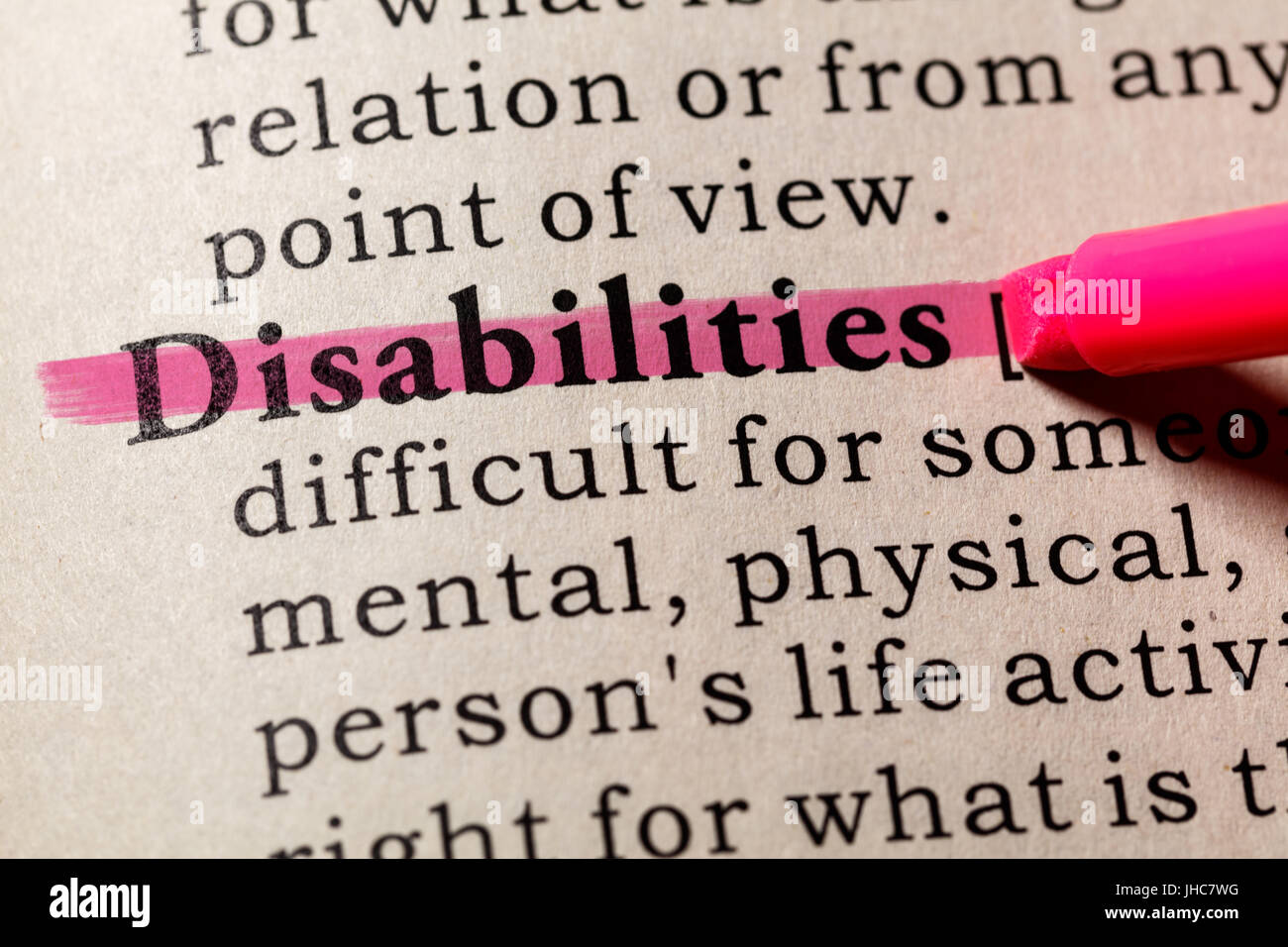 Fake Dictionary, Dictionary definition of the word Disabilities ...