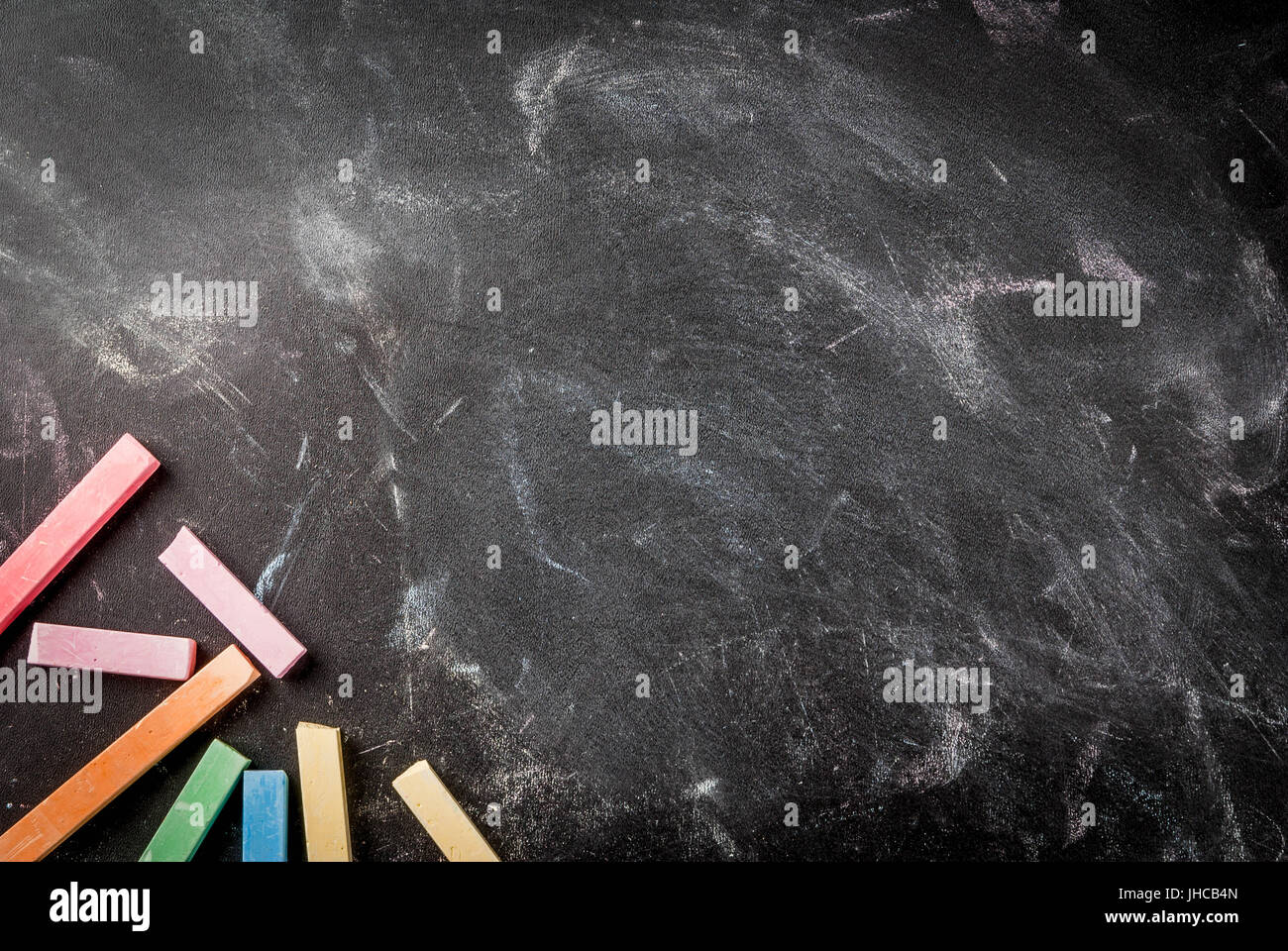 Back to school. September. Slate blackboard with chalk for drawing ...