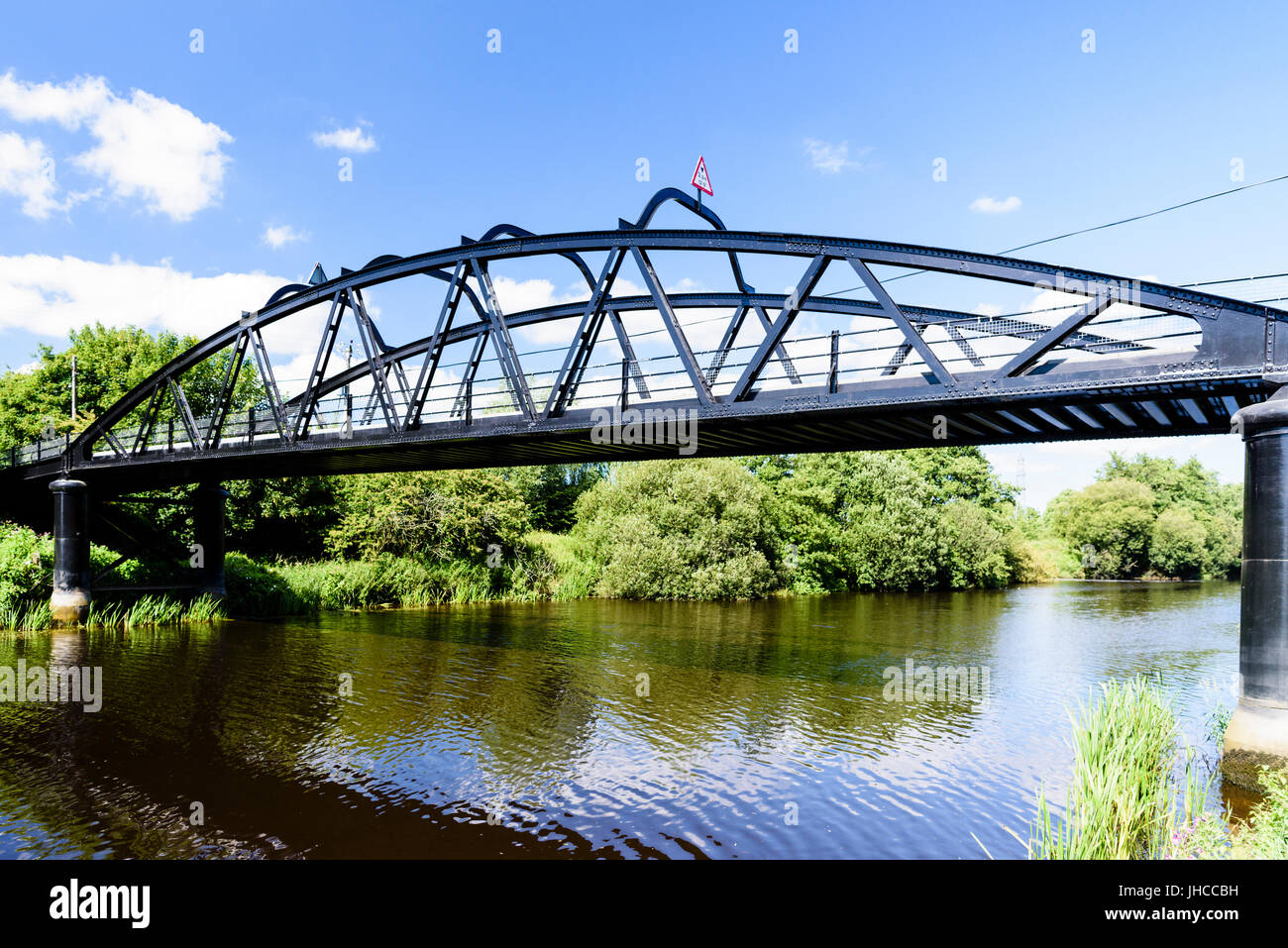 Bond's Bridge, an old Victorian era iron bridge over the River ...