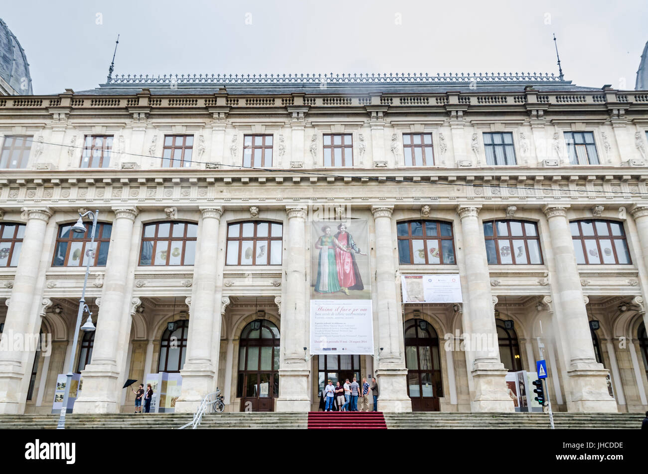BUCHAREST, ROMANIA - MAY 25, 2014: The Building National History Museum ...