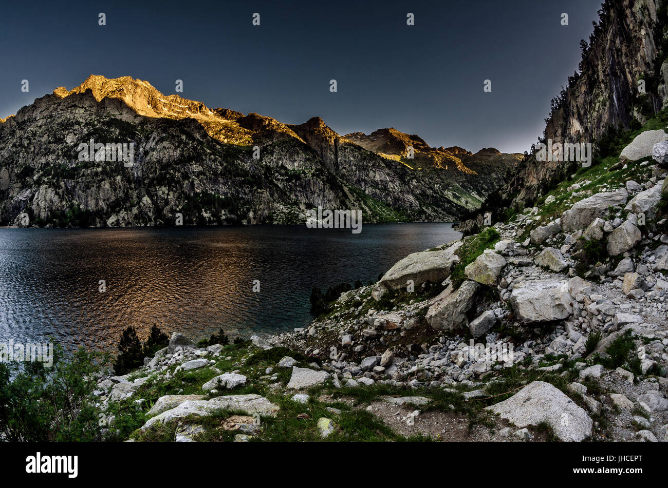 Estany de Cavallers Stock Photo - Alamy