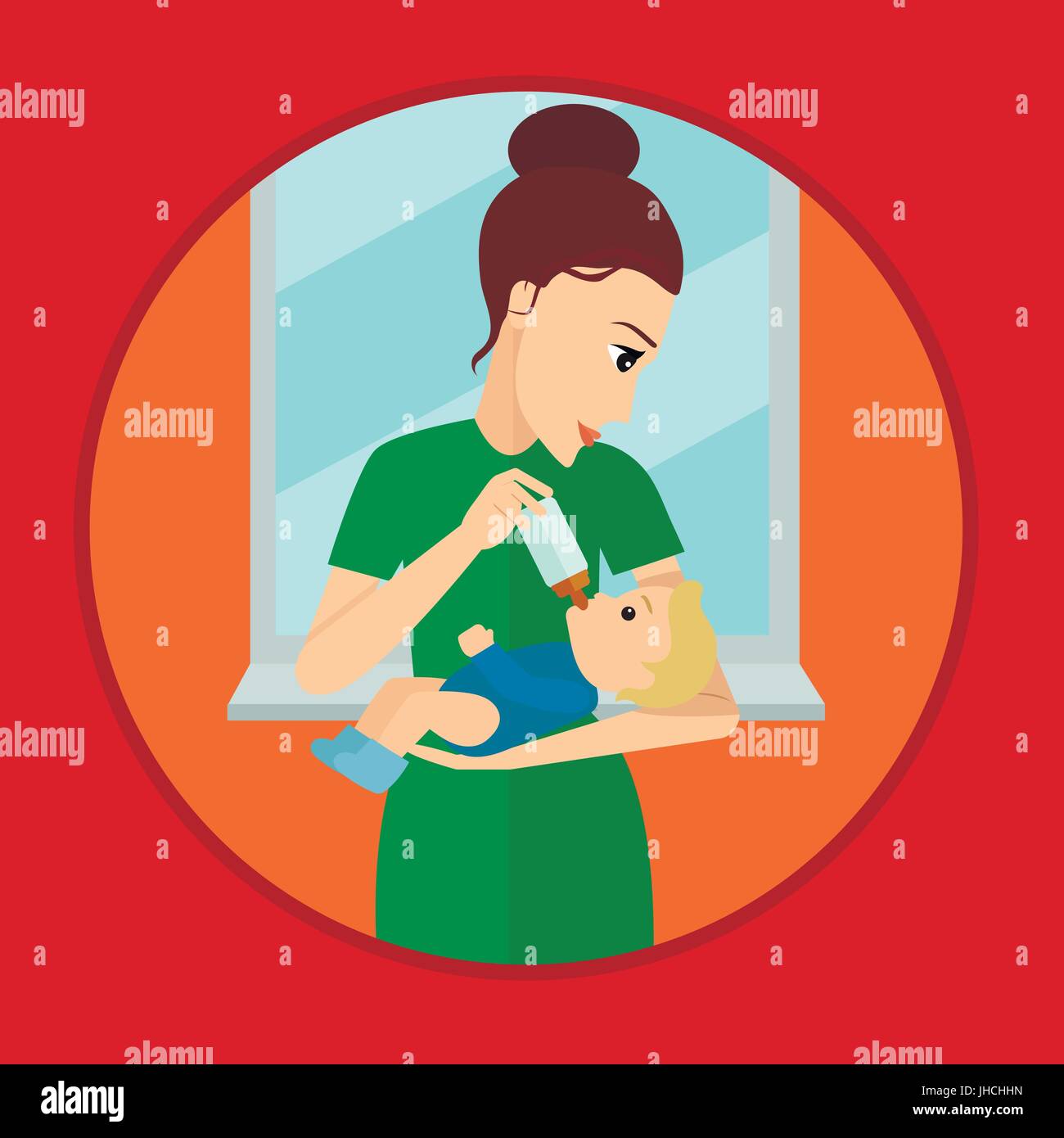 Kid drinking milk Stock Vector Images - Alamy