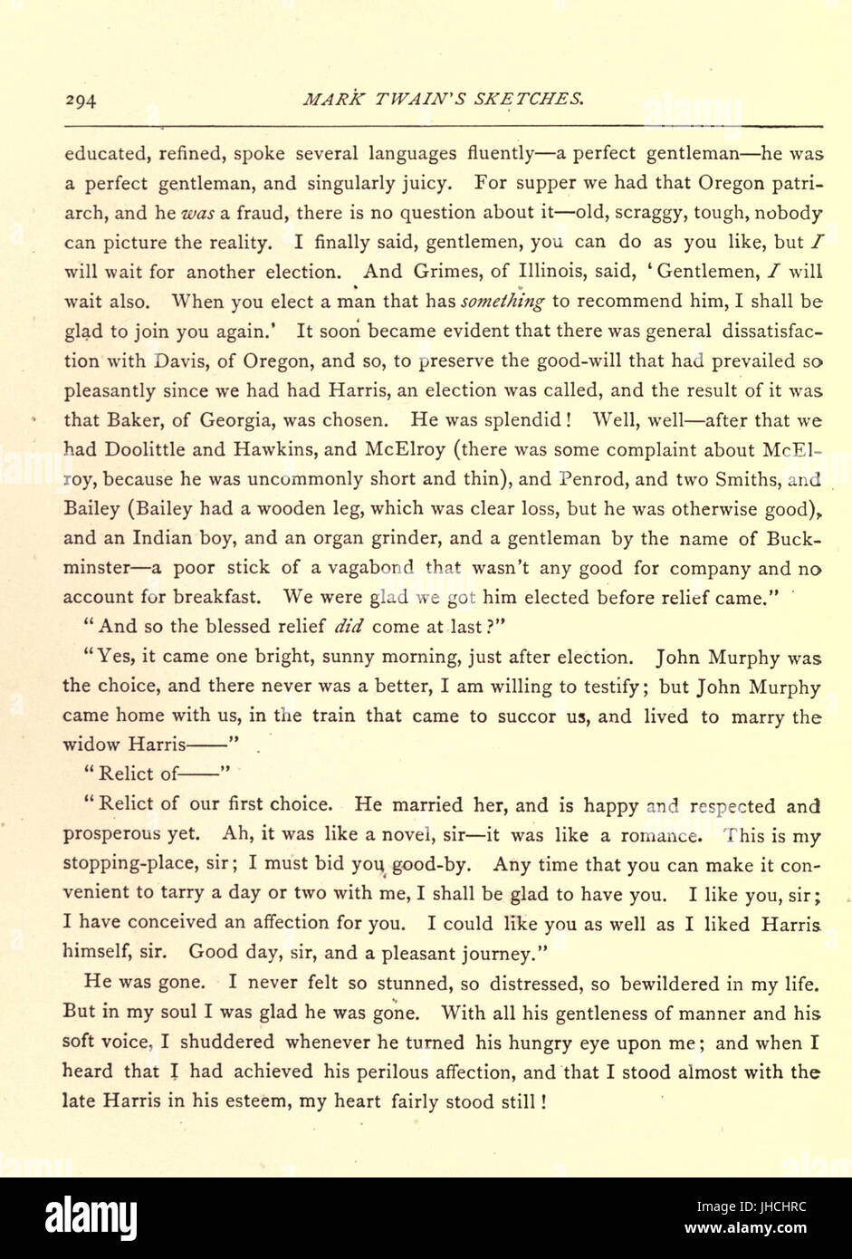 Mark Twain's Sketches, New and Old, p. 294 Stock Photo - Alamy