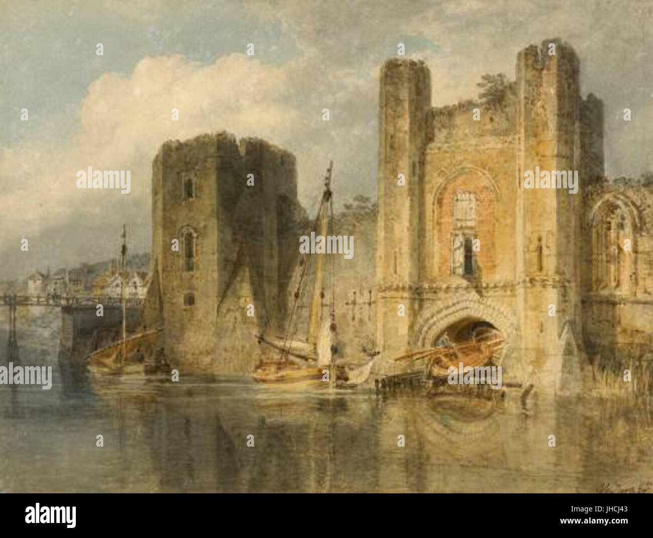 Newport Castle by JMW Turner Stock Photo - Alamy