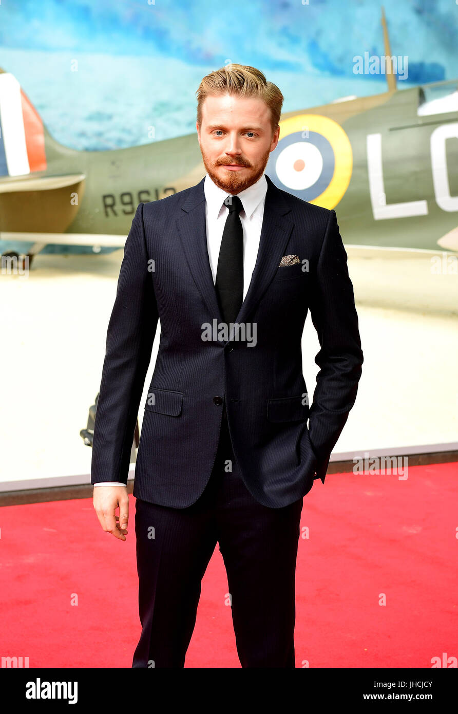 Jack Lowden attending the Dunkirk world premiere at the Odeon Leicester ...