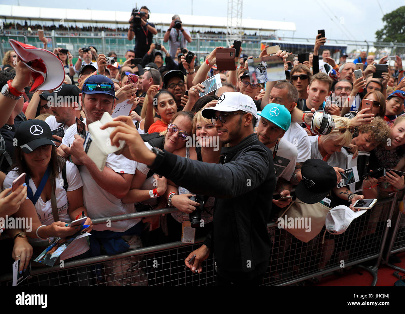 Mercedes' Lewis Hamilton during Paddock Day of the 2017 British Grand ...