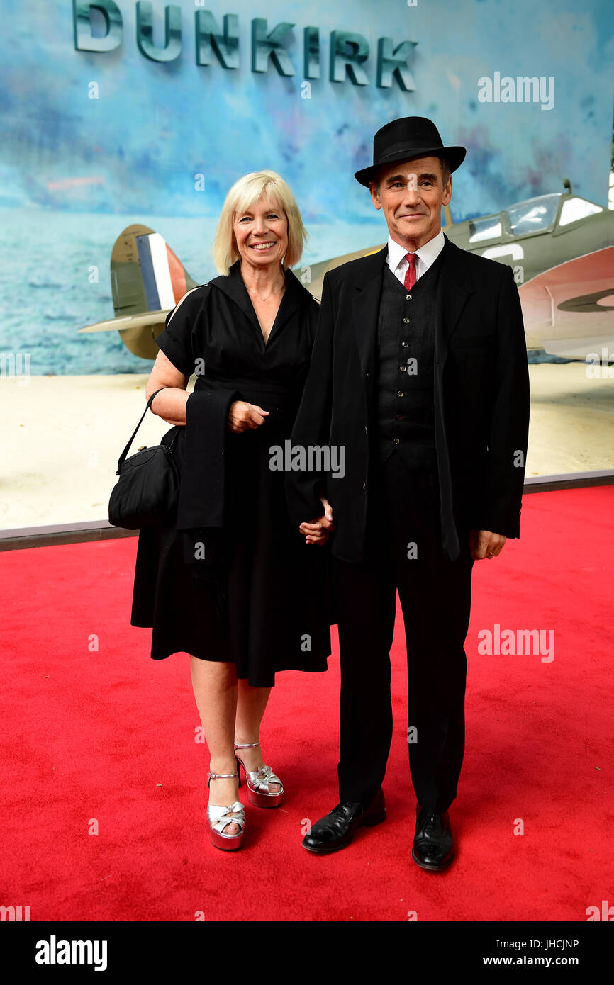 Sir Mark Rylance (right) with his wife Claire van Kampen attending the ...