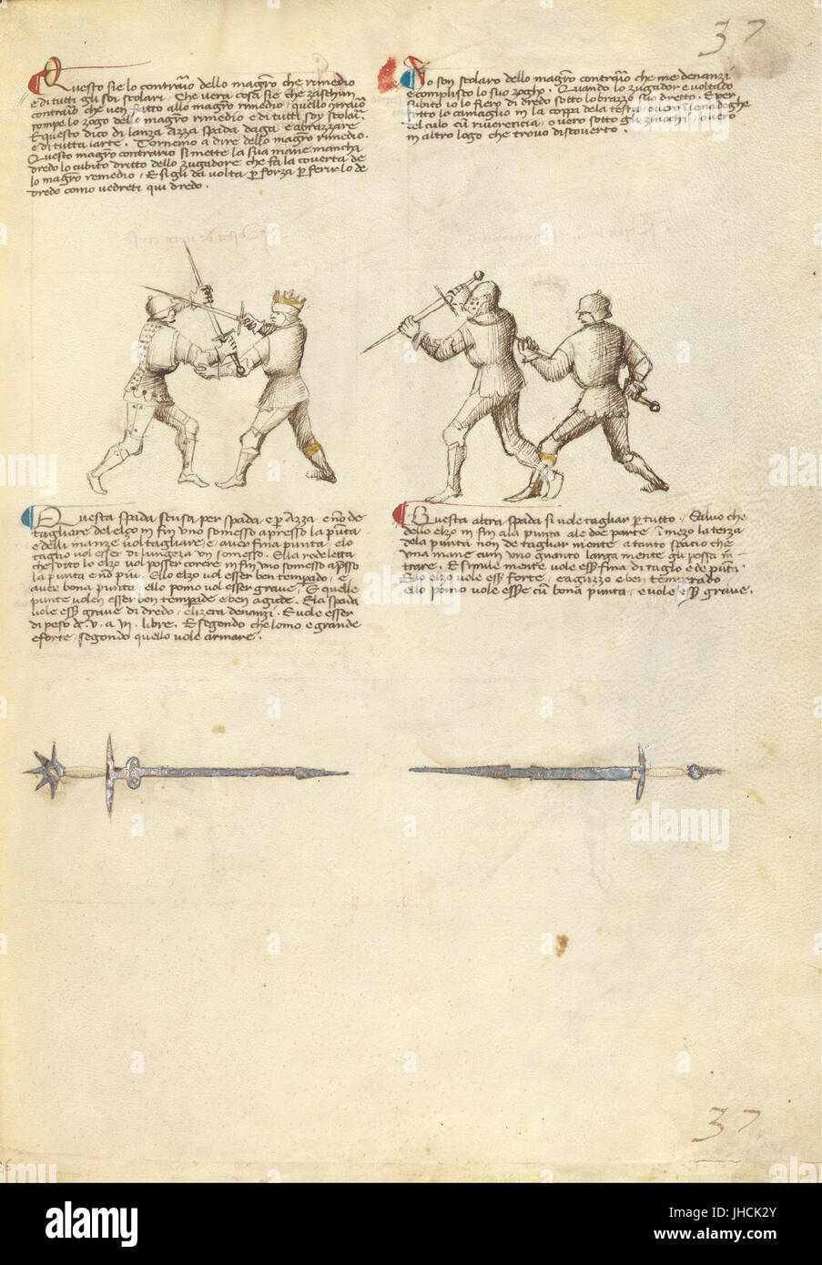 The manuscript *Fiore dei Liberi* from the Getty collection illustrates ...