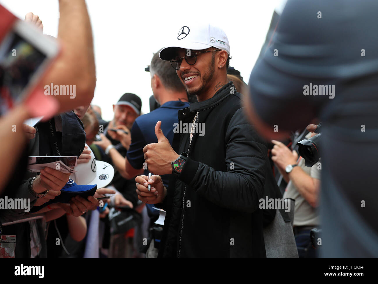 Mercedes' Lewis Hamilton during Paddock Day of the 2017 British Grand ...