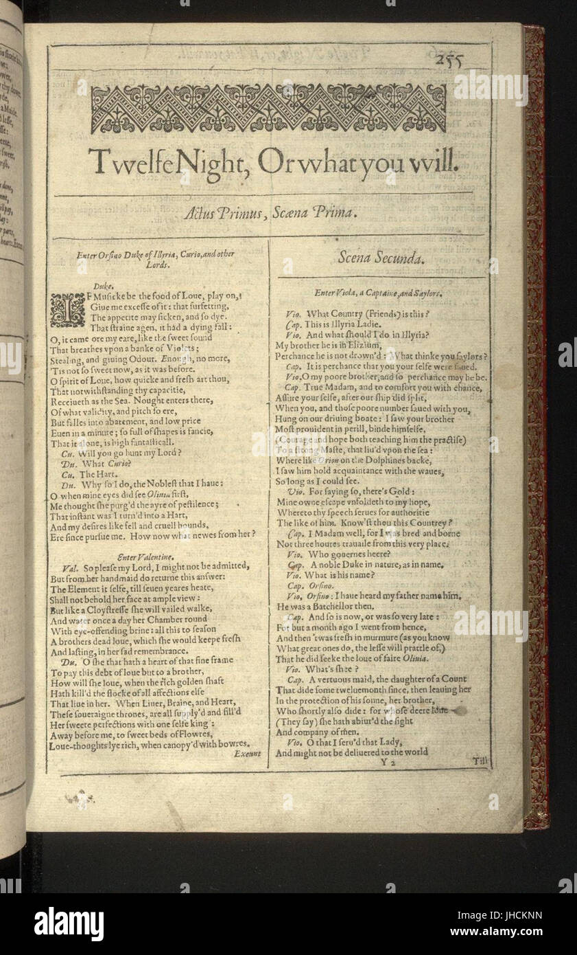 First Folio, Shakespeare - 0273 Stock Photo - Alamy
