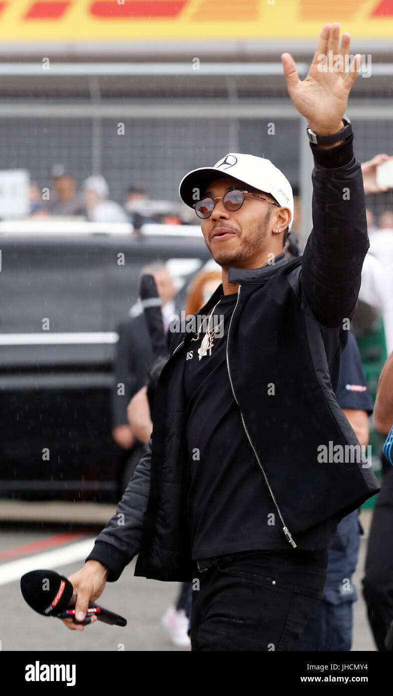 Mercedes' Lewis Hamilton during Paddock Day of the 2017 British Grand ...
