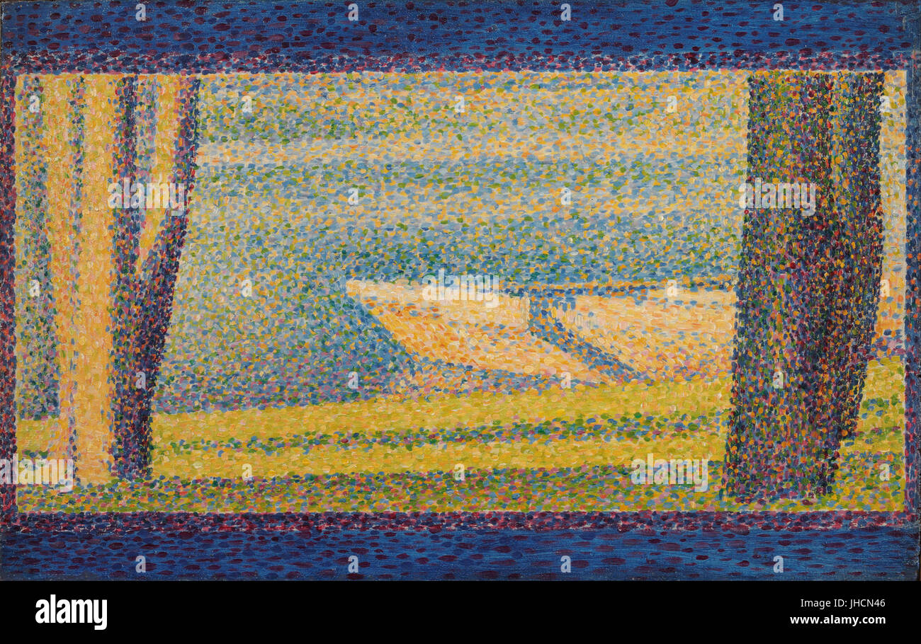 Georges Seurat, French - Moored Boats and Trees Stock Photo - Alamy