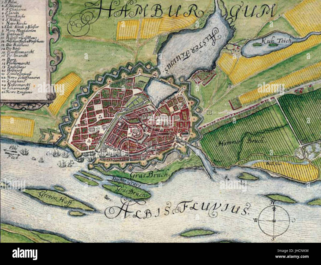 Map of hamburg 17th century hi-res stock photography and images - Alamy