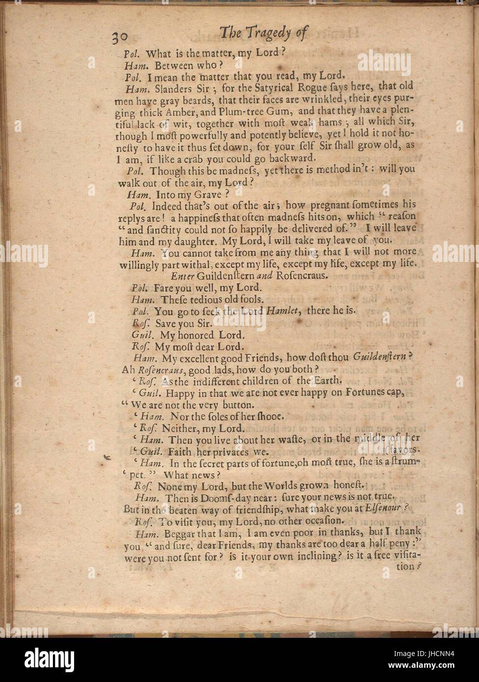 Hamlet, Shakespeare, 1676 - 0034 Stock Photo - Alamy