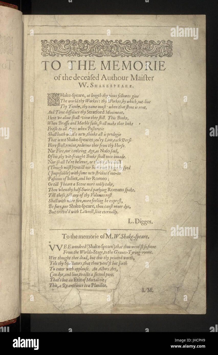 First Folio, Shakespeare - 0011 Stock Photo - Alamy