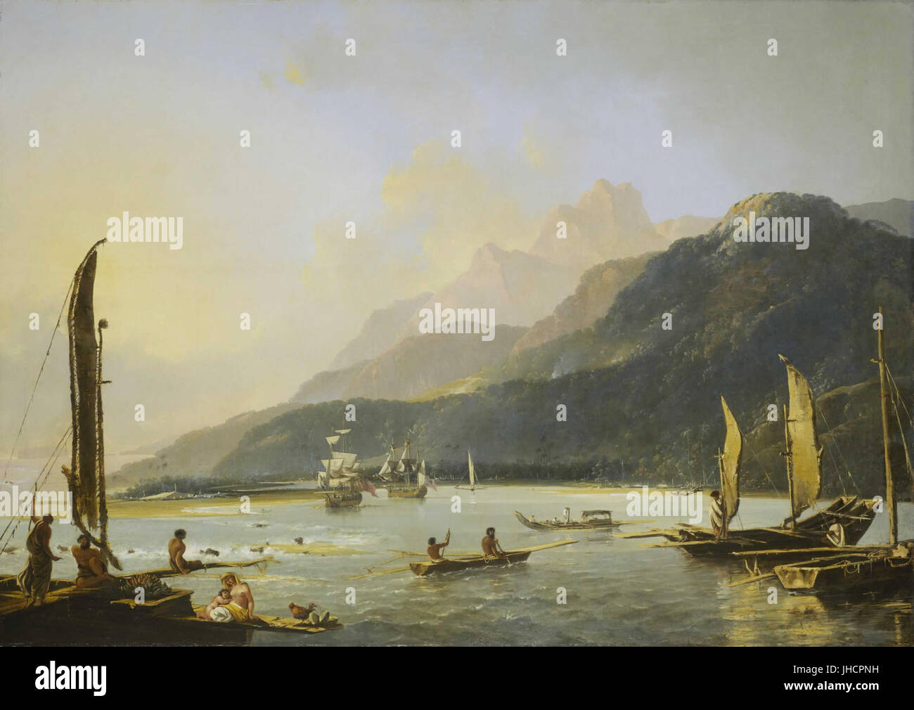 Hodges, Resolution and Adventure in Matavai Bay Stock Photo - Alamy