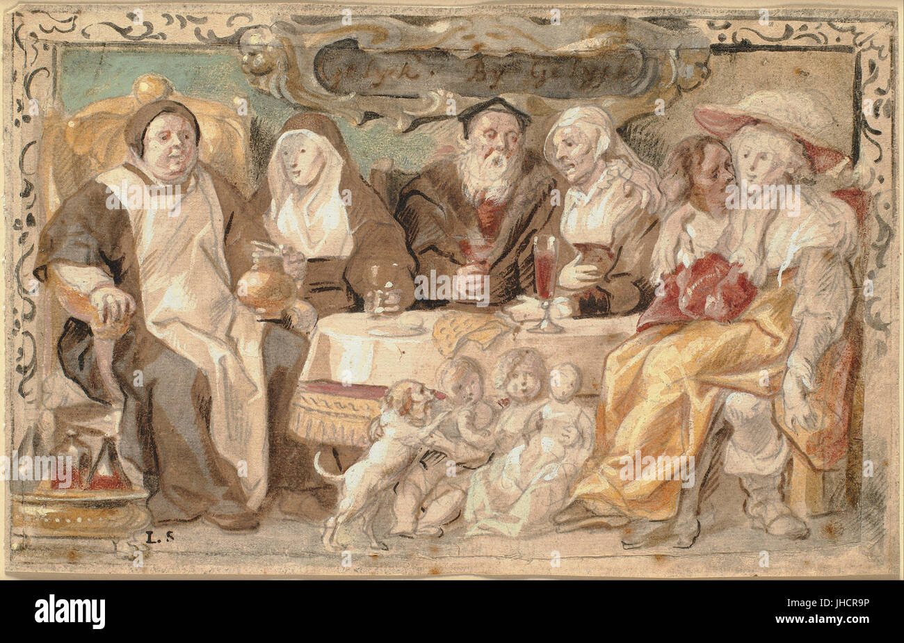 Jacob Jordaens - Like to like Stock Photo - Alamy