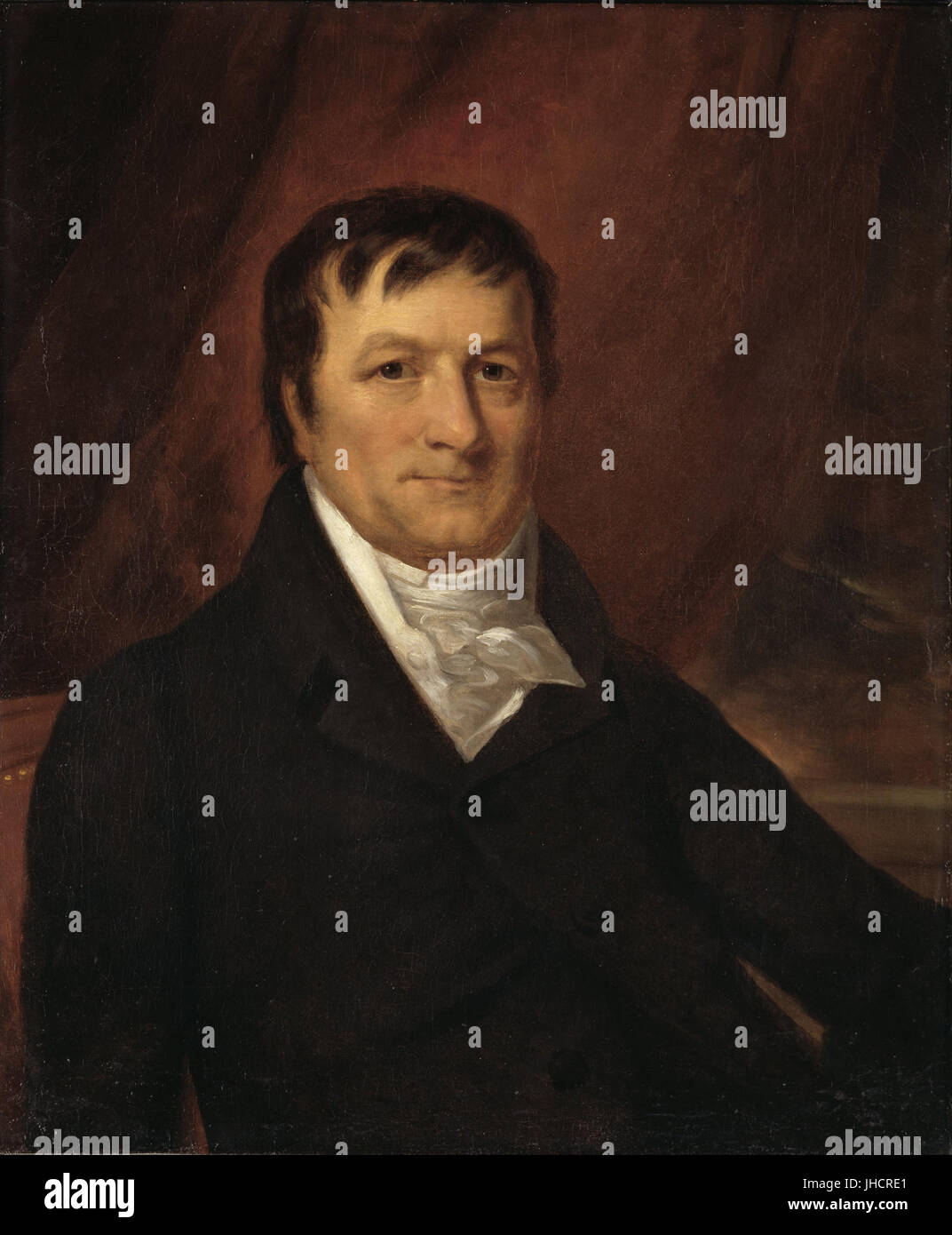 A portrait by John Wesley Jarvis of John Jacob Astor, an American ...