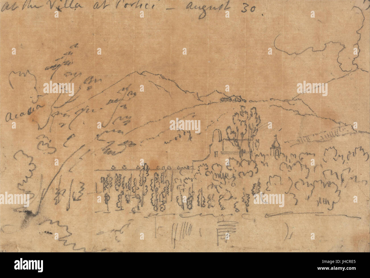 John Robert Cozens - At the Villa at Portici, August 30 Stock Photo - Alamy