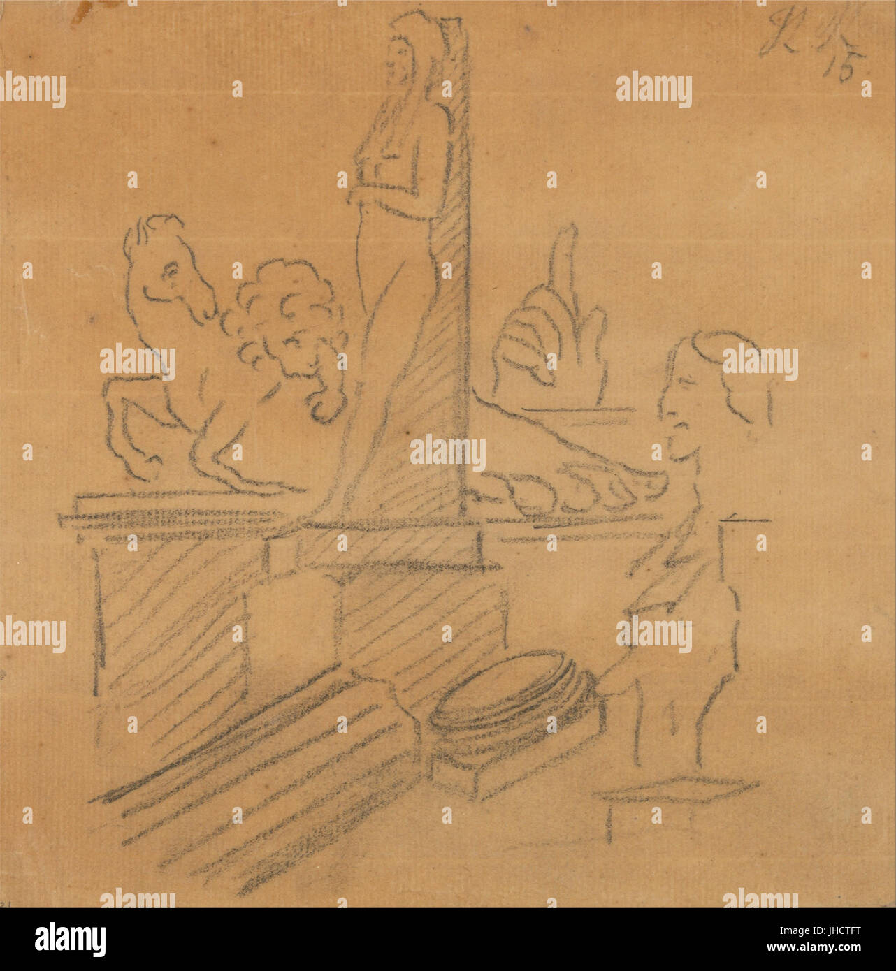 John Robert Cozens - Statues and Ruins Stock Photo - Alamy