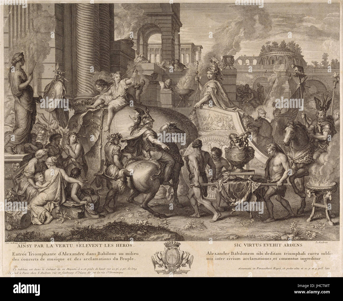 Jean Audran - Alexander the Great Enters Babylonia Stock Photo - Alamy