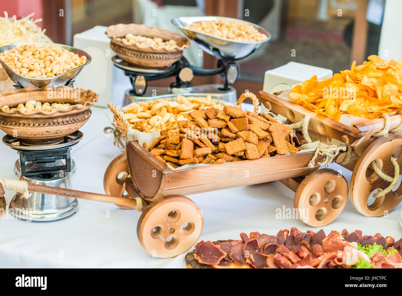 Snack in decorative cart Stock Photo - Alamy