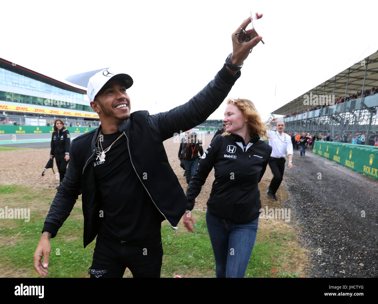 Mercedes' Lewis Hamilton during Paddock Day of the 2017 British Grand ...