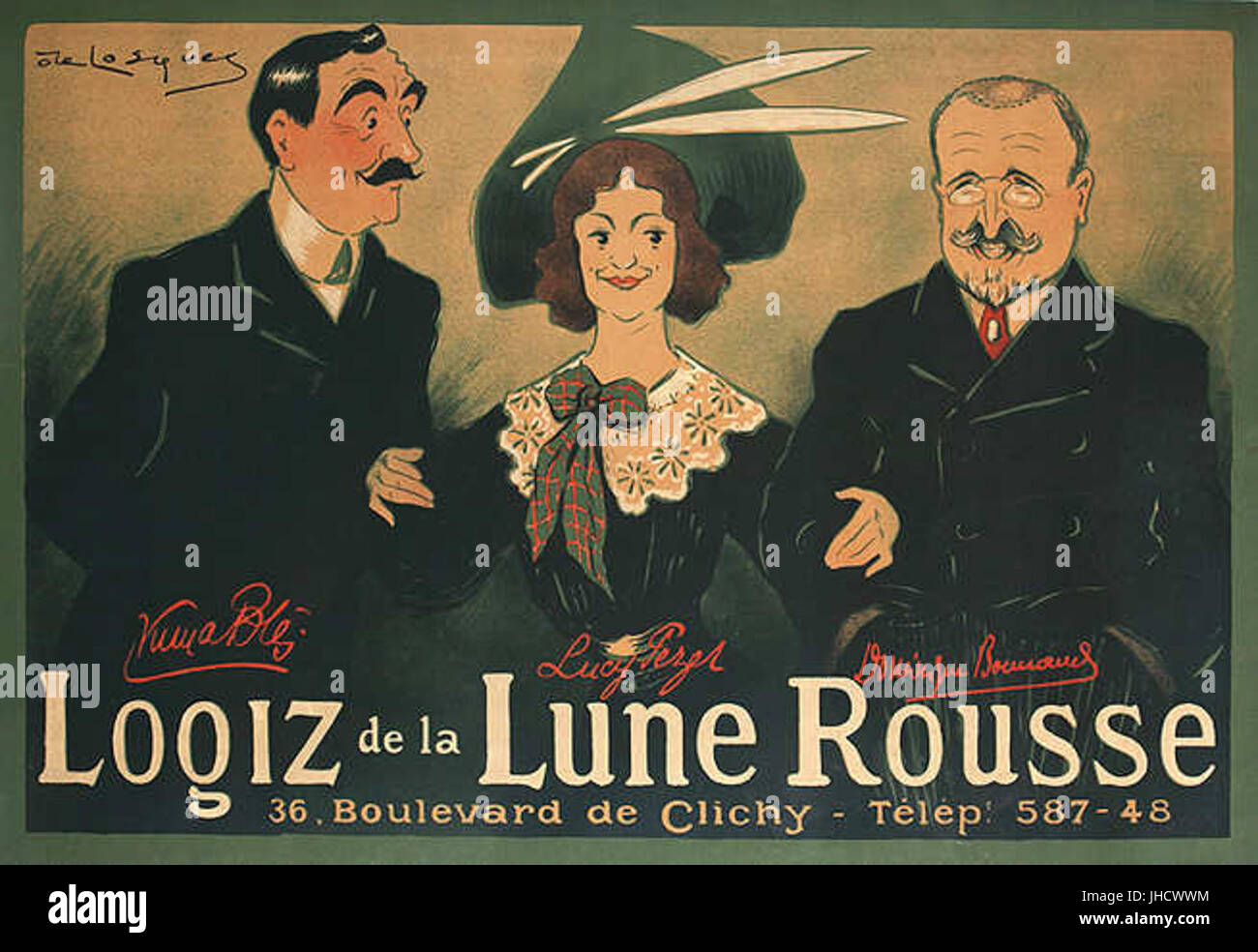 Logiz de la Lune Rousse - affiche Stock Photo - Alamy