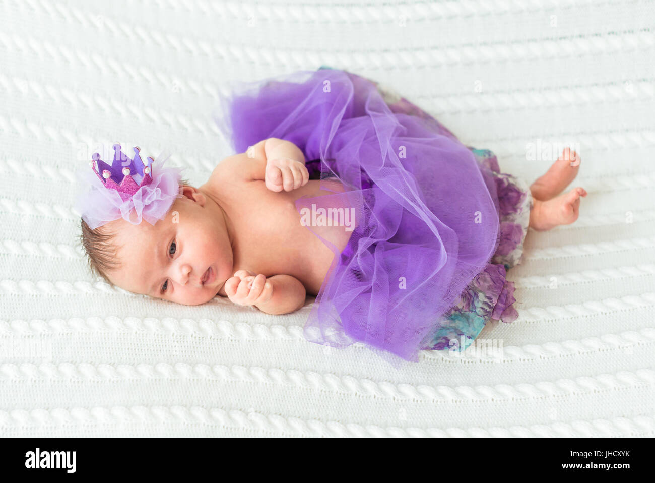 Newborn baby girl princess Stock Photo - Alamy