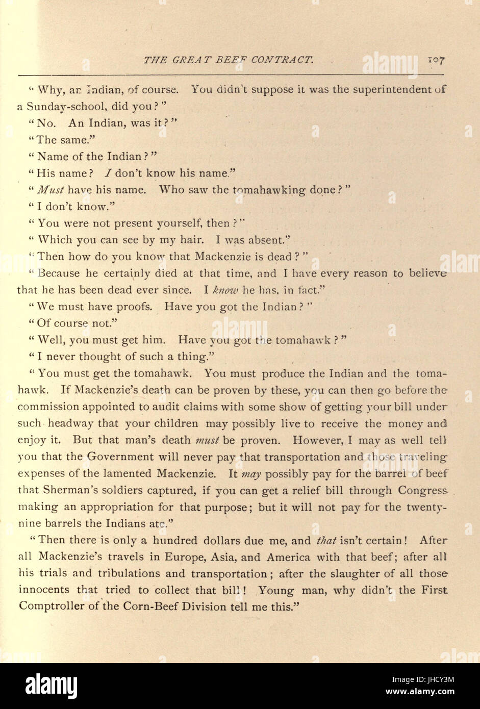 Mark Twain's Sketches, New and Old, p. 107 Stock Photo - Alamy